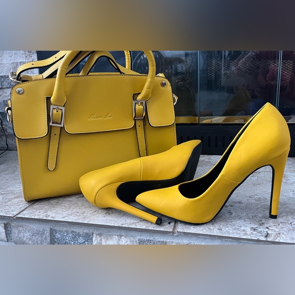 Shoes | Springsummer Set In Yellow Purse And High Heels | Poshmark